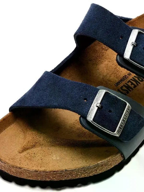 Birkenstock Suede Double-Buckle Sandals In Blue - 26% Off  display picture 1