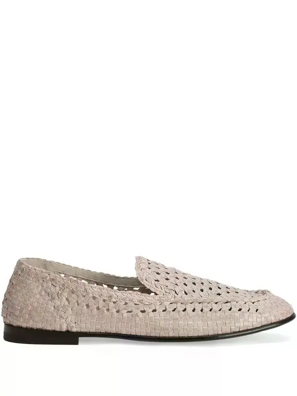 Dolce & Gabbana Woven Leather Loafers