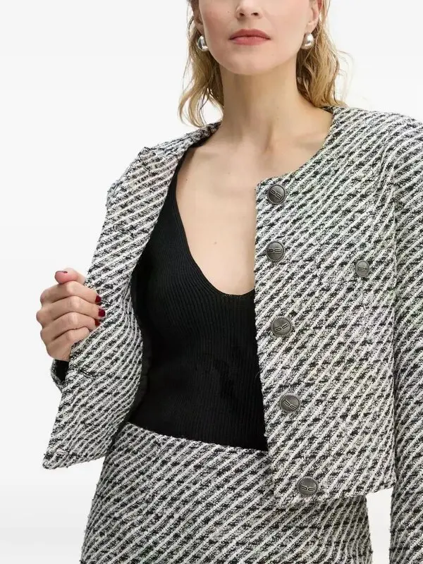 GESTUZ Tweed Button-detailed Jacket