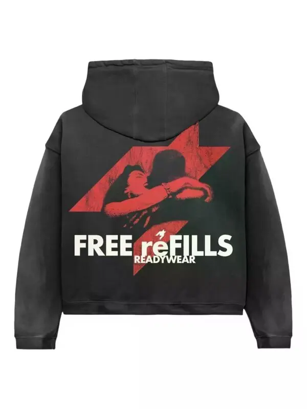 FREE REFILLS Romance Print Hoodie