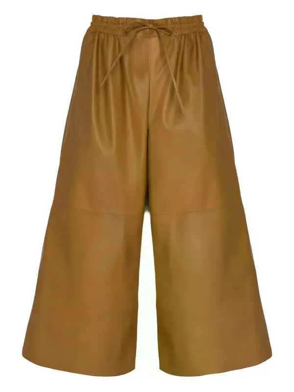 YVES SALOMON Leather Drawstring Culottes