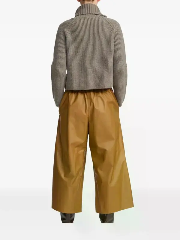 YVES SALOMON Leather Drawstring Culottes