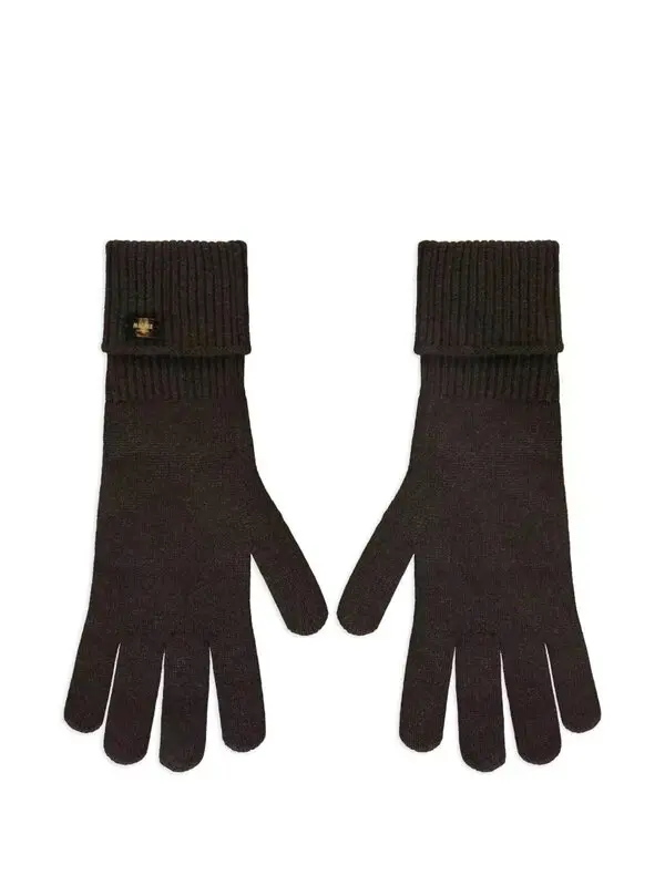 MOORER Ribbed Cuff Gloves - Brown