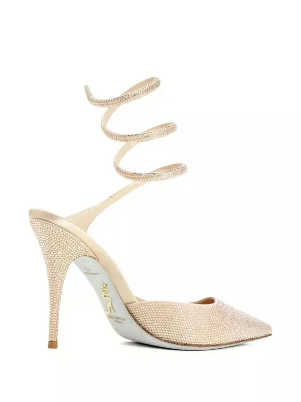 Rene Caovilla 80mm Crystal-embellished Spiral-strap Pumps