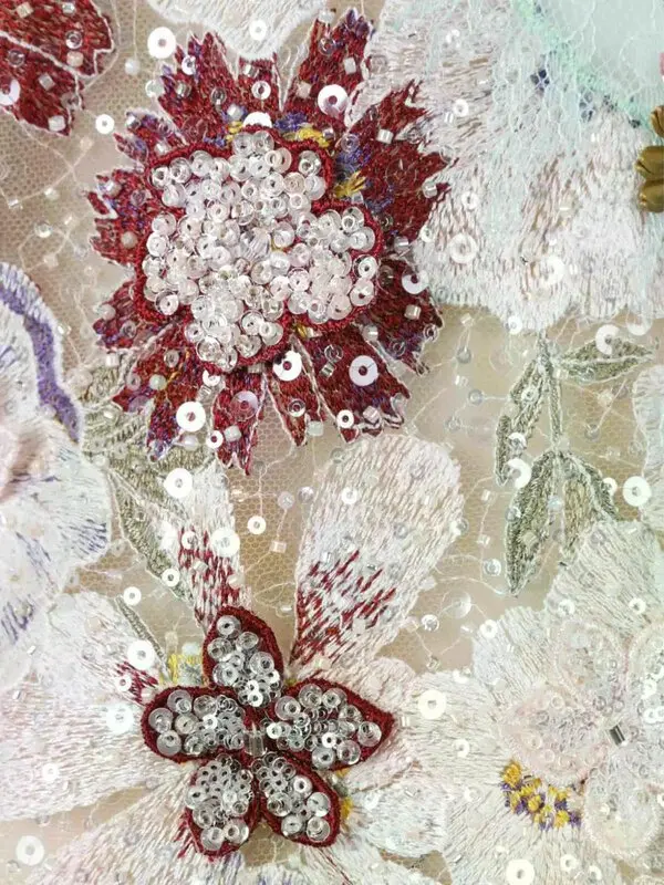 Costarellos Embroidered Lace Sequin Top