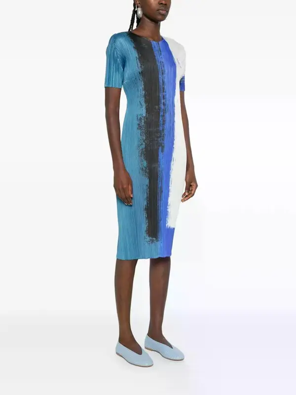Issey Miyake Jump Pleated Midi Dress