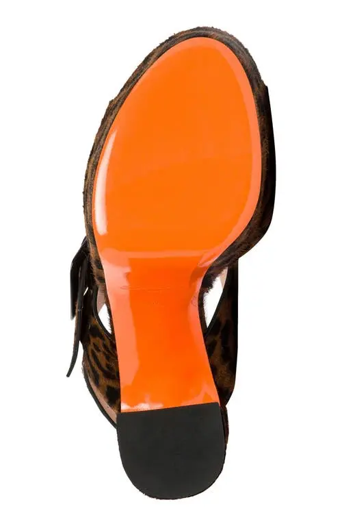Santoni Animal-print Cavallino Sandals - Brown
