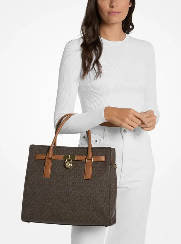 Michael Kors Hamilton Moderne Large Signature Logo Satchel