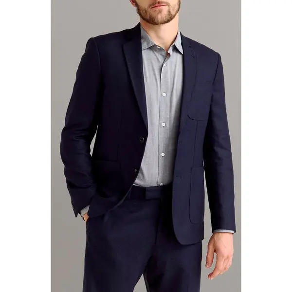 Billy Reid Archie Silk & Wool Sport Coat - Dark Navy