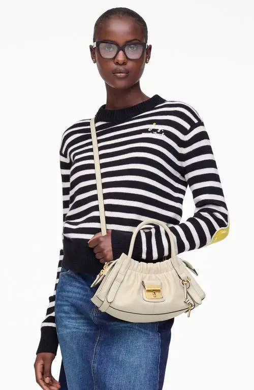 Marc Jacobs The Suede Cristina Small Crossbody Satchel - Ivory