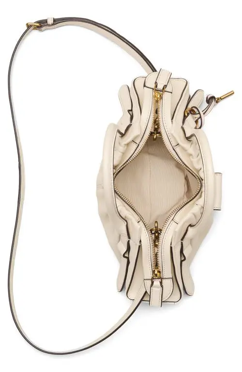Marc Jacobs The Suede Cristina Small Crossbody Satchel - Ivory