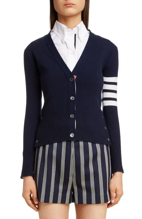 Thom Browne Classic V-neck Cashmere Cardigan