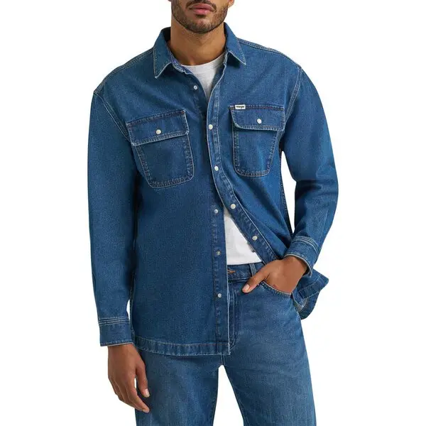 Wrangler Cotton Denim Snap-up Overshirt