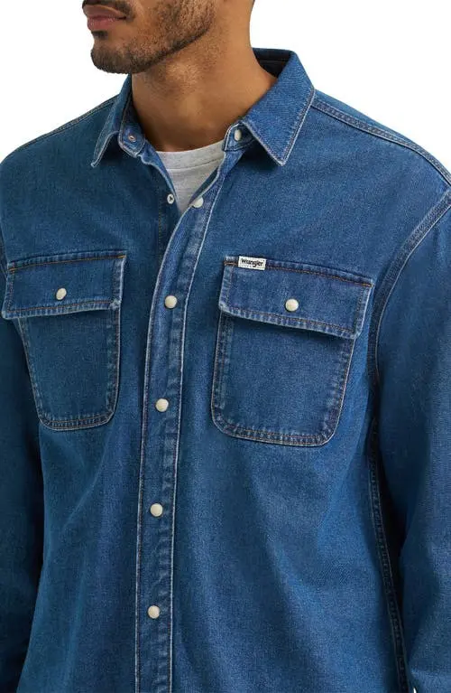 Wrangler Cotton Denim Snap-up Overshirt