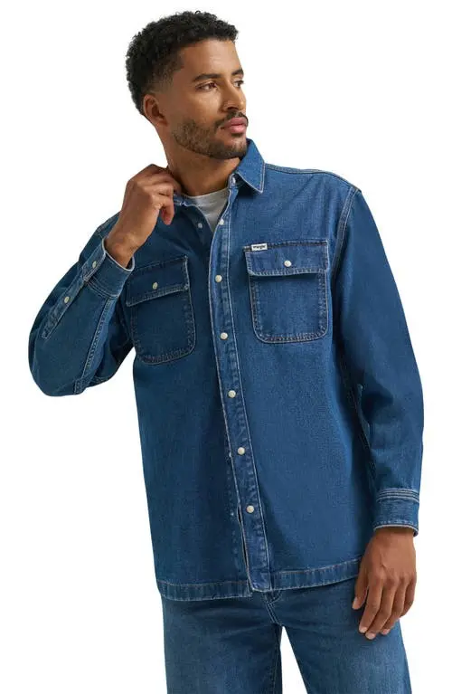 Wrangler Cotton Denim Snap-up Overshirt