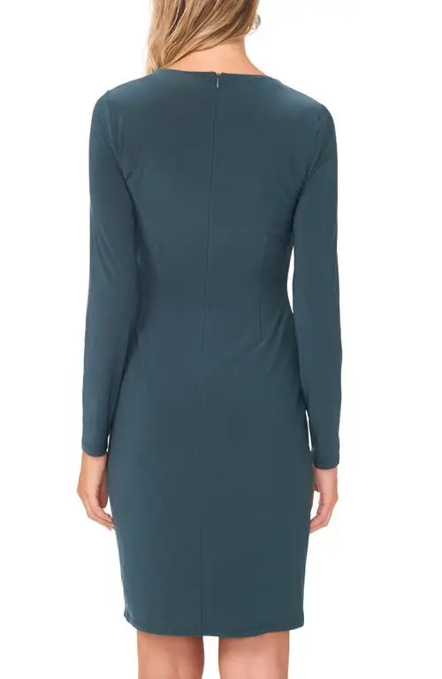vince camuto ruched bodycon dress Vince Camuto Long Sleeve Ruched Bodycon Dress in Emerald at Nordstrom Rack, Size 10