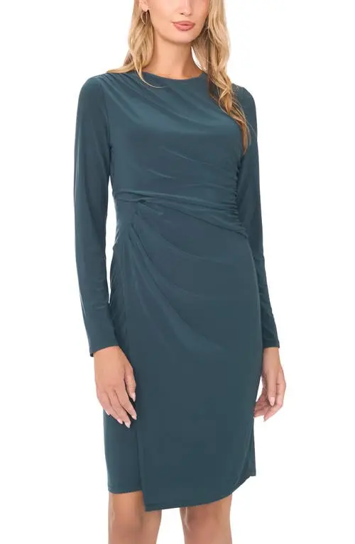 Vince Camuto Ruched Asymmetric Long Sleeve Dress