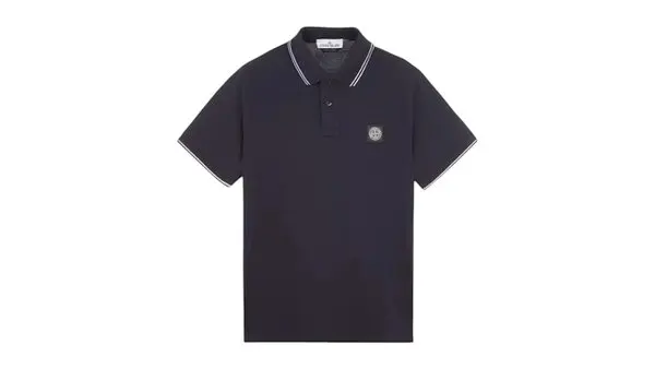 Stone Island Short Sleeve Polo Shirt - Navy Blue