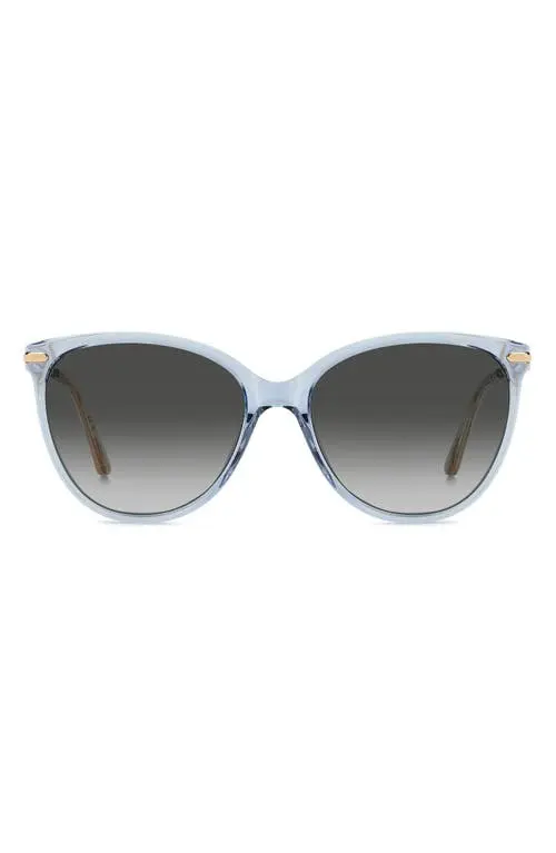 STUART WEITZMAN 58mm Butterfly Sunglasses - Azure/dark Grey Sf
