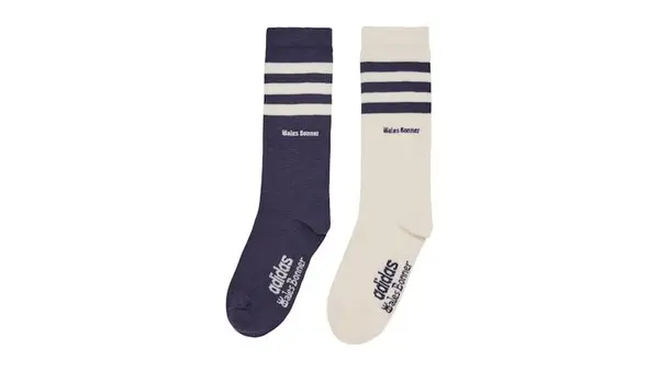 Adidas Wales Bonner 3-stripes Socks - Night Navy Blue Chalk White