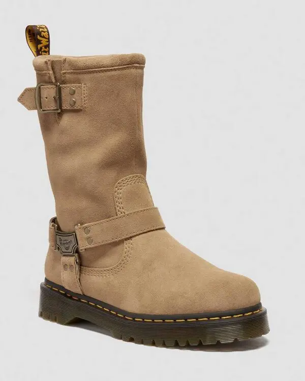 Dr. Martens Anistone Hi Biker Boots - Tan
