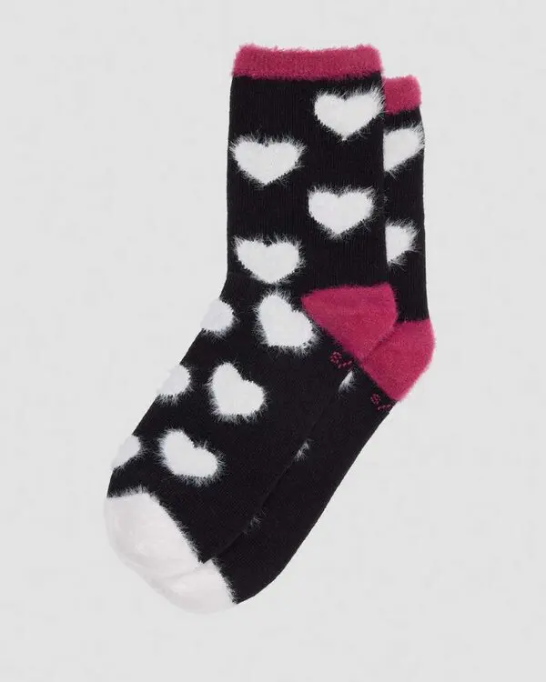 Dr. Martens Faux Fur Organic Cotton Blend Socks - Black