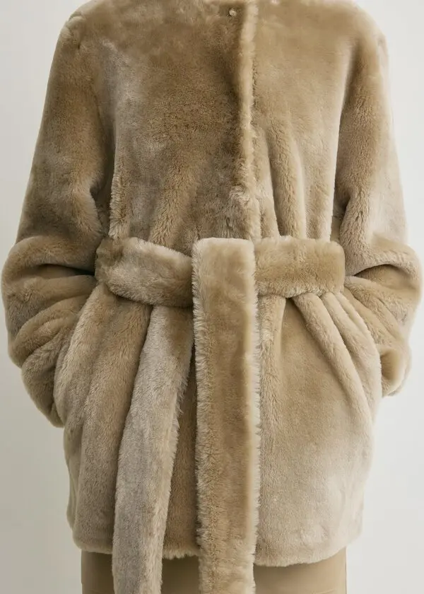 TOTEME Shearling Jacket - Rye