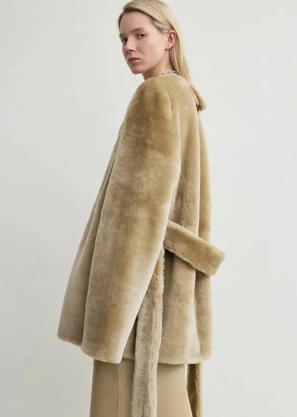 TOTEME Shearling Jacket - Rye