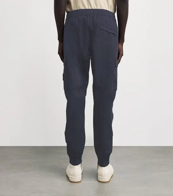 Stone Island Cotton-blend Cargo Trousers - Navy