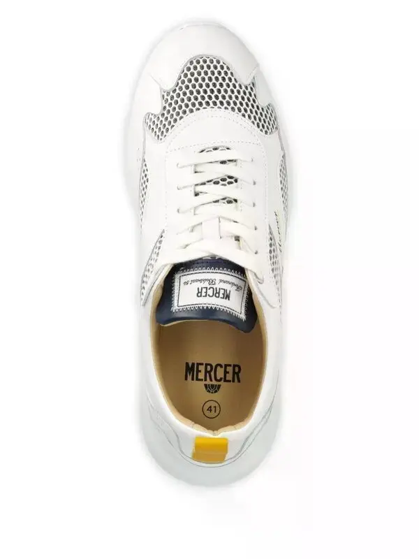 THE MERCER BRAND Perforated Leather Trainers