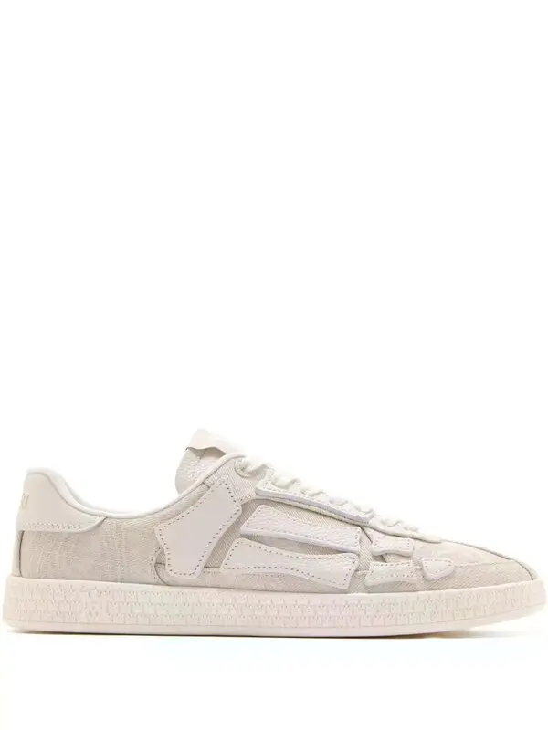 Amiri Skeleton-detail Canvas Sneakers - Neutrals