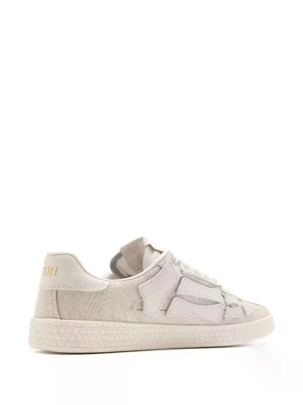 Amiri Skeleton-detail Canvas Sneakers - Neutrals