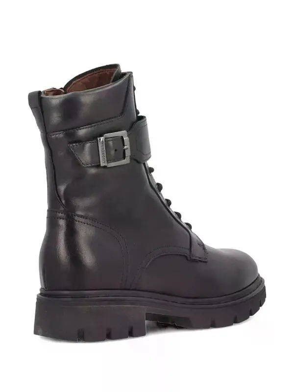 NEROGIARDINI Buckled Lace-up Combat Boots