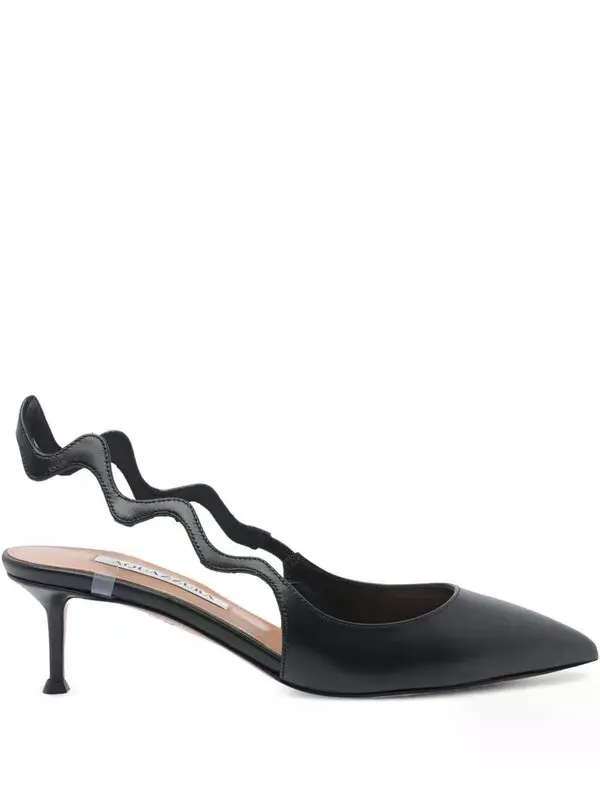 AQUAZZURA Wave-detail Slingback Pumps