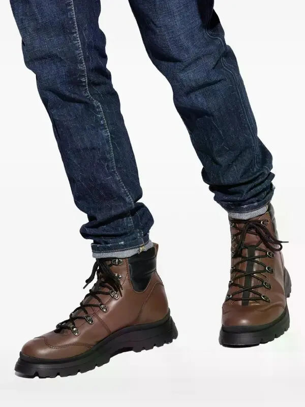 Hogan Lace-up Hiking Boots - Brown