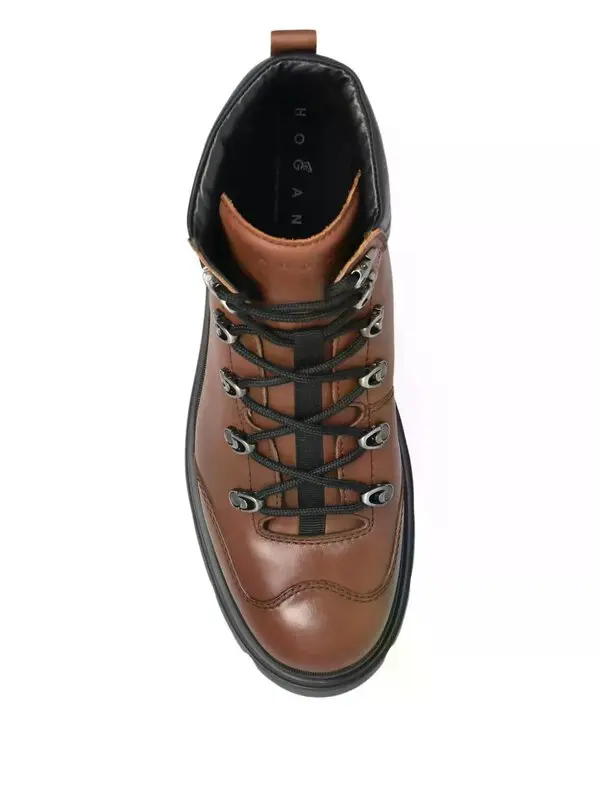 Hogan Lace-up Hiking Boots - Brown