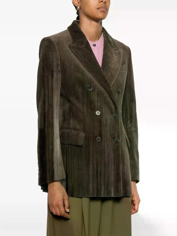 P.a.r.o.s.h Double-breasted Corduroy Blazer