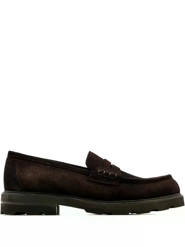 Brioni Penny-strap Suede Loafers
