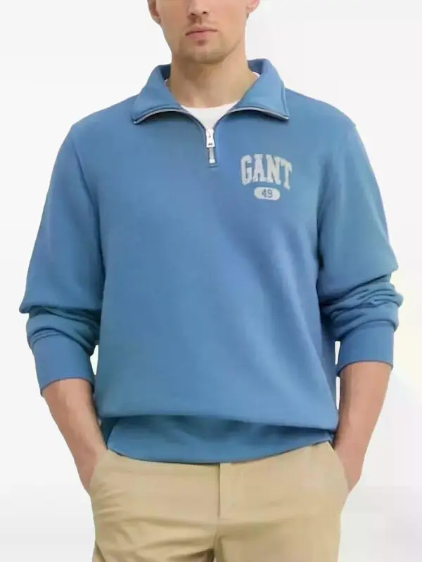 Gant Logo-print Half-zip Sweatshirt