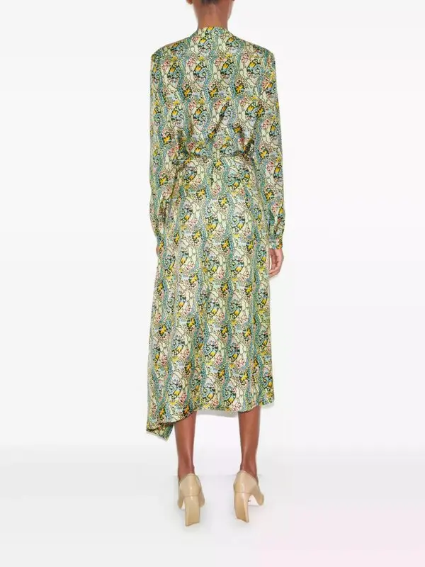 Tory Burch Printed Asymmetric Skirt - Blue