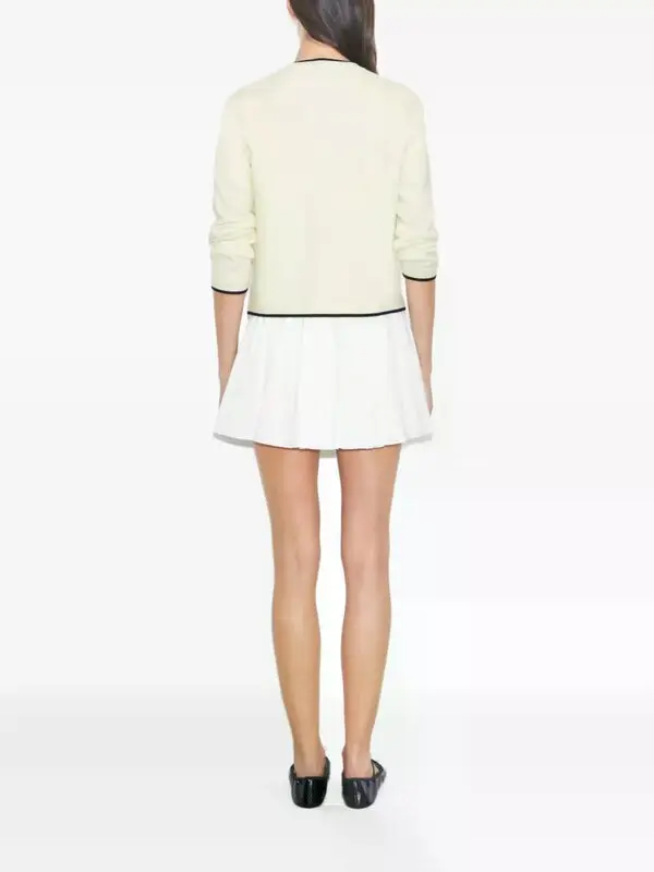 Tory Burch Kendra Buttoned Cardigan With Trims - Neutrals
