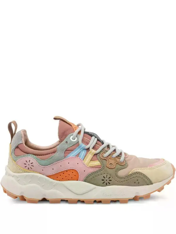 FLOWER MOUNTAIN Perforated Leather Sneakers - Neutrals