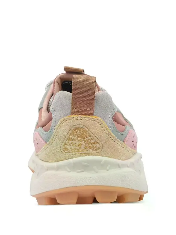 FLOWER MOUNTAIN Perforated Leather Sneakers - Neutrals
