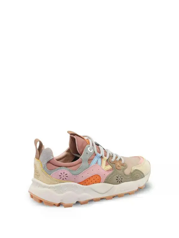 FLOWER MOUNTAIN Perforated Leather Sneakers - Neutrals