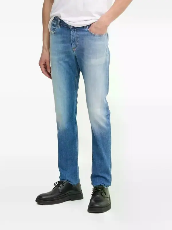 DIESEL Cotton Jeans With Logo Plaque