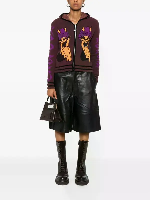 Chopova Lowena Tammie Jo Hooded Cardigan In Black - 58% Off 