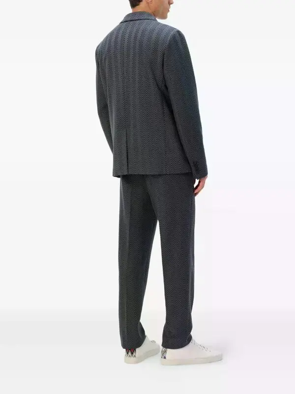 Missoni Herringbone Straight-leg Trousers - Grey