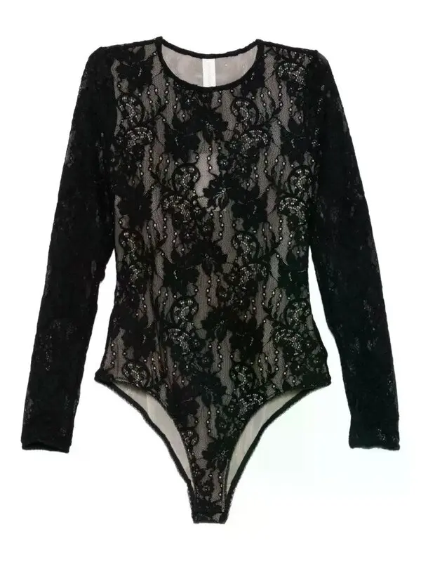 Zimmermann Floral Lace Bodysuit - Black