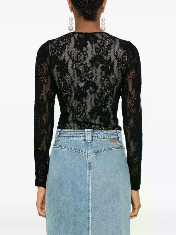 Zimmermann Floral Lace Bodysuit - Black