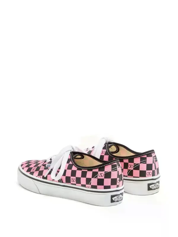 Valentino Garavani X Vans Low-top Fabric Sneakers With Vlogo Checkerboard Print - Pink